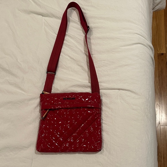 MZ Wallace | Bags | Mz Wallace Red Laqure Metro Flat Crossbody | Poshmark